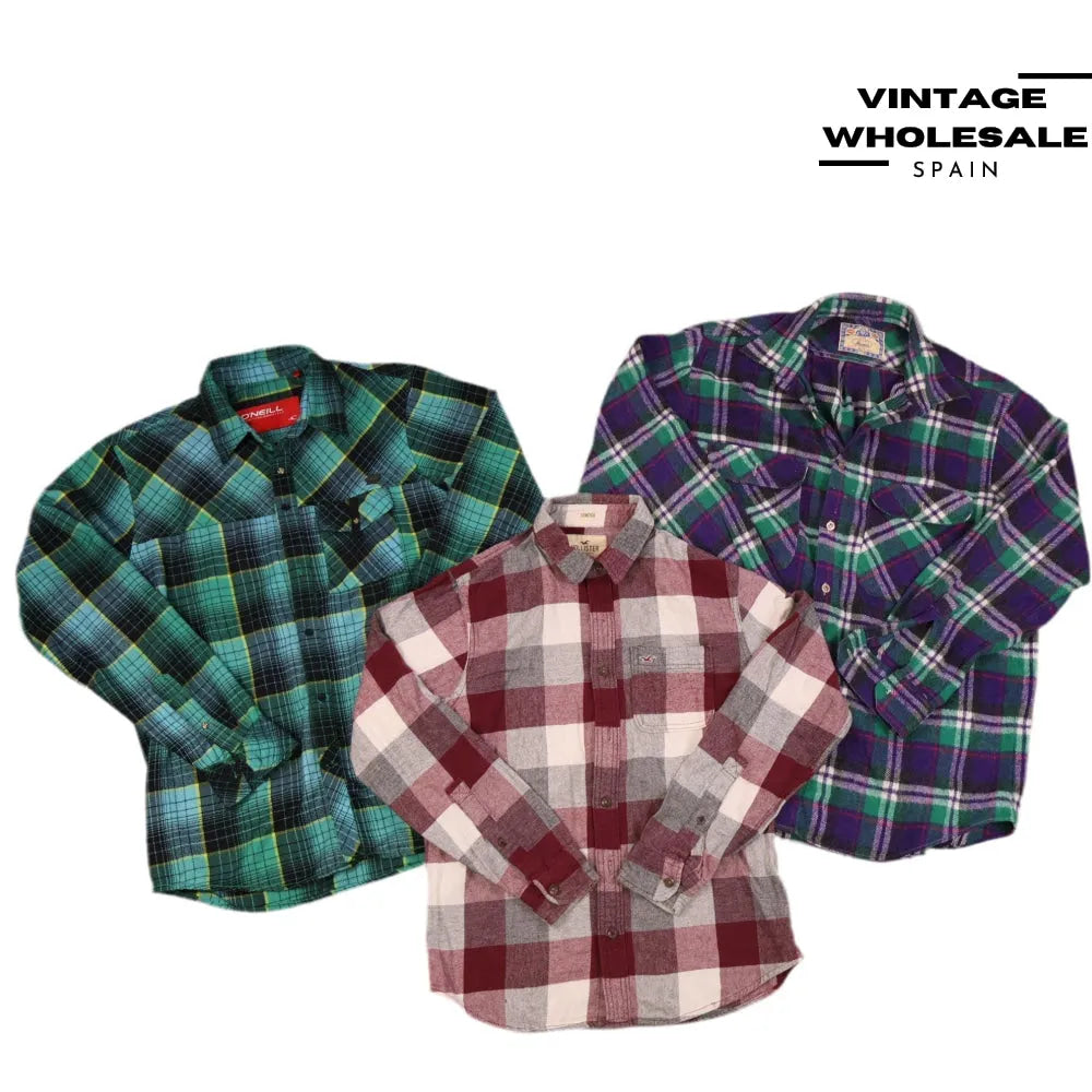 Wholesale flannels - Bulk flannel shirts — Vintage Wholesale Spain SL